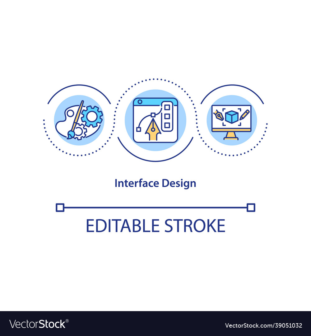 Interface design concept icon Royalty Free Vector Image
