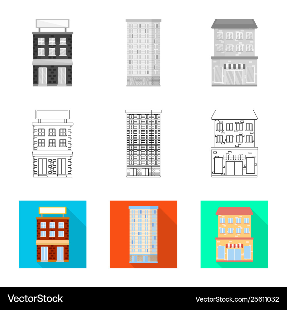 Isolated object municipal and center symbol Vector Image