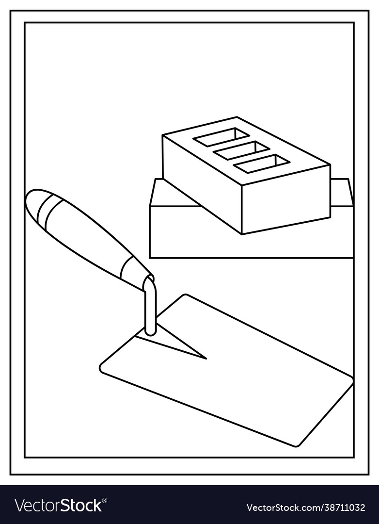 Masonry tools Royalty Free Vector Image - VectorStock