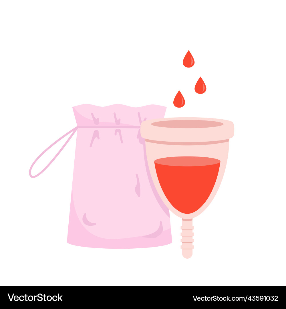 Menstrual cup and reusable menstruation equipment Vector Image