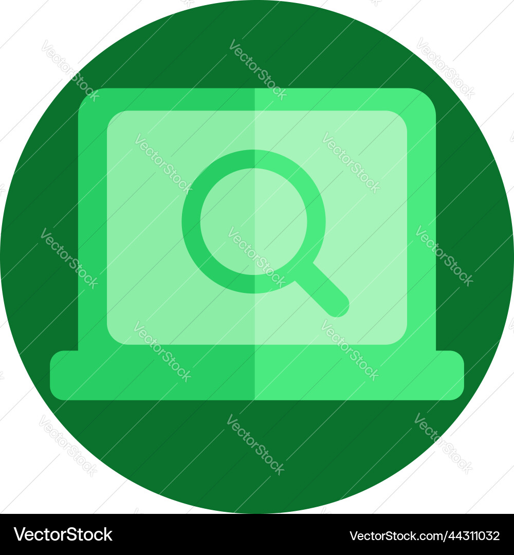 Search on a laptop on a white background Vector Image