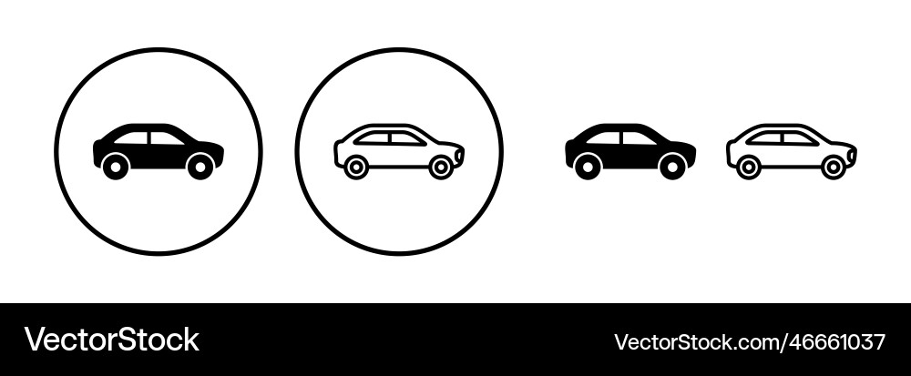 Car icon sign sedan Royalty Free Vector Image - VectorStock