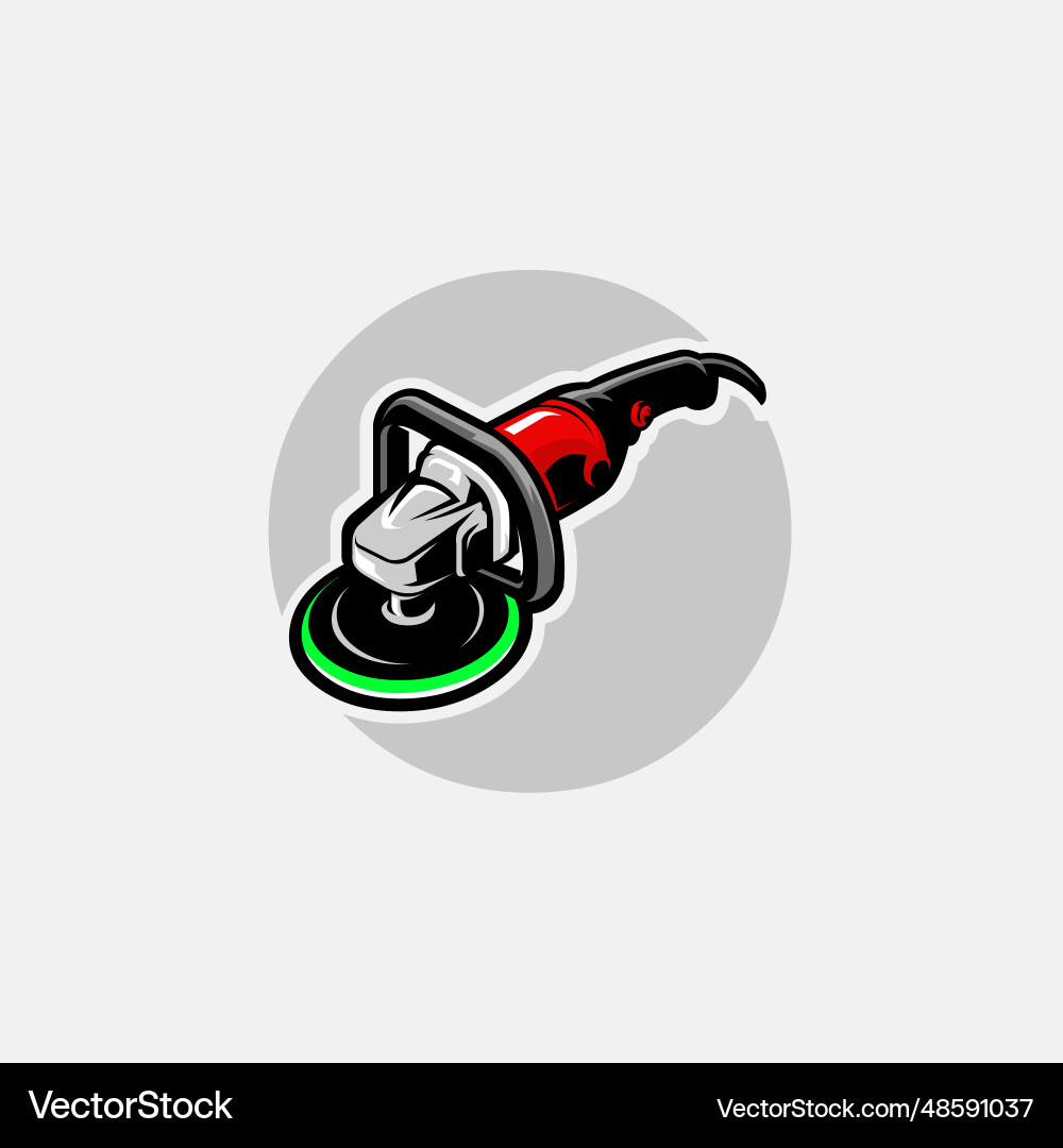 Car polishing machine color isolated Royalty Free Vector