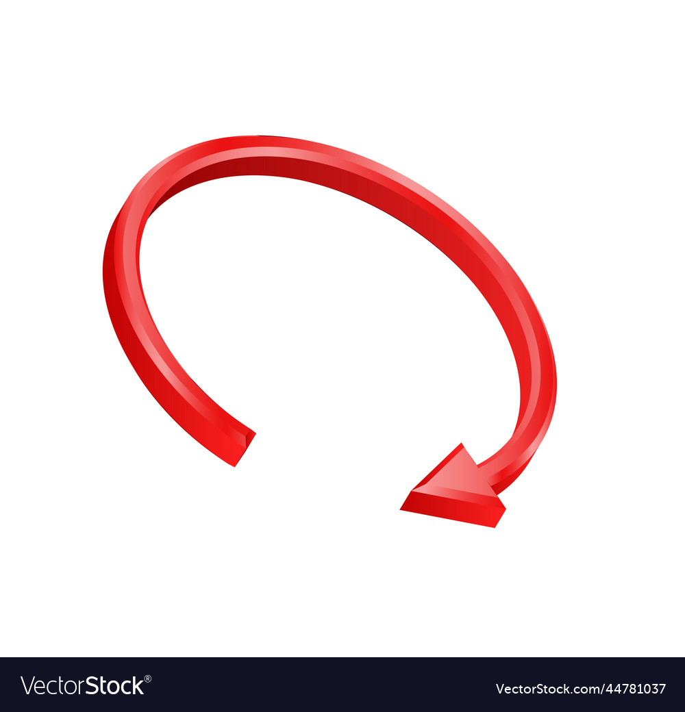 Circular red arrow pointer direction cursor Vector Image