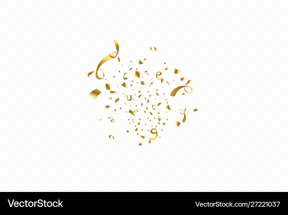 Confetti isolated on transparent background Vector Image