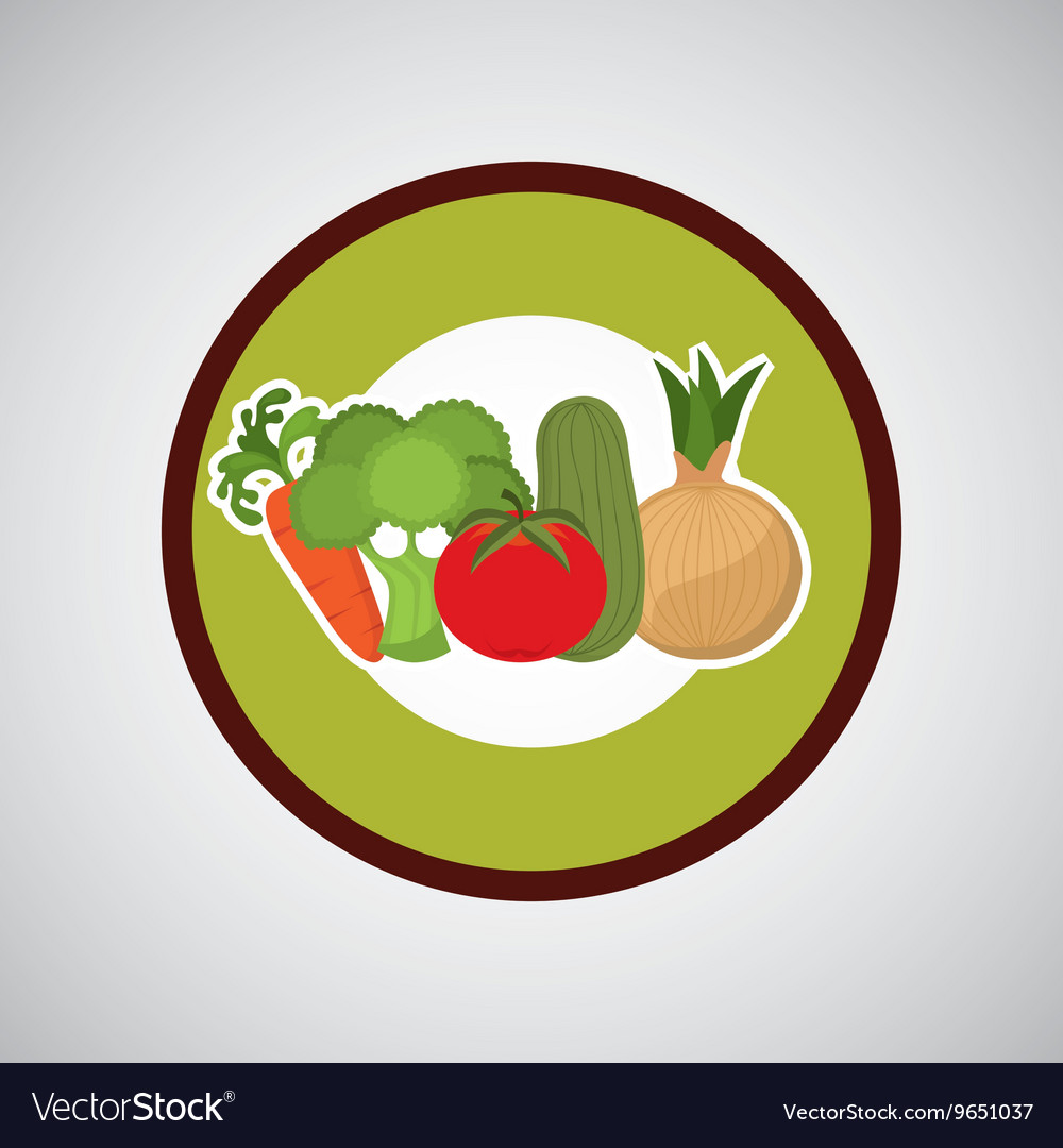 Healthy food organic product isolated icon design Vector Image