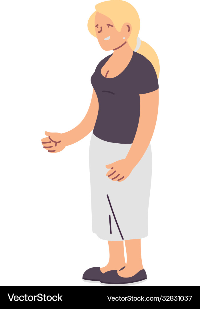 Isolated blond woman design Royalty Free Vector Image