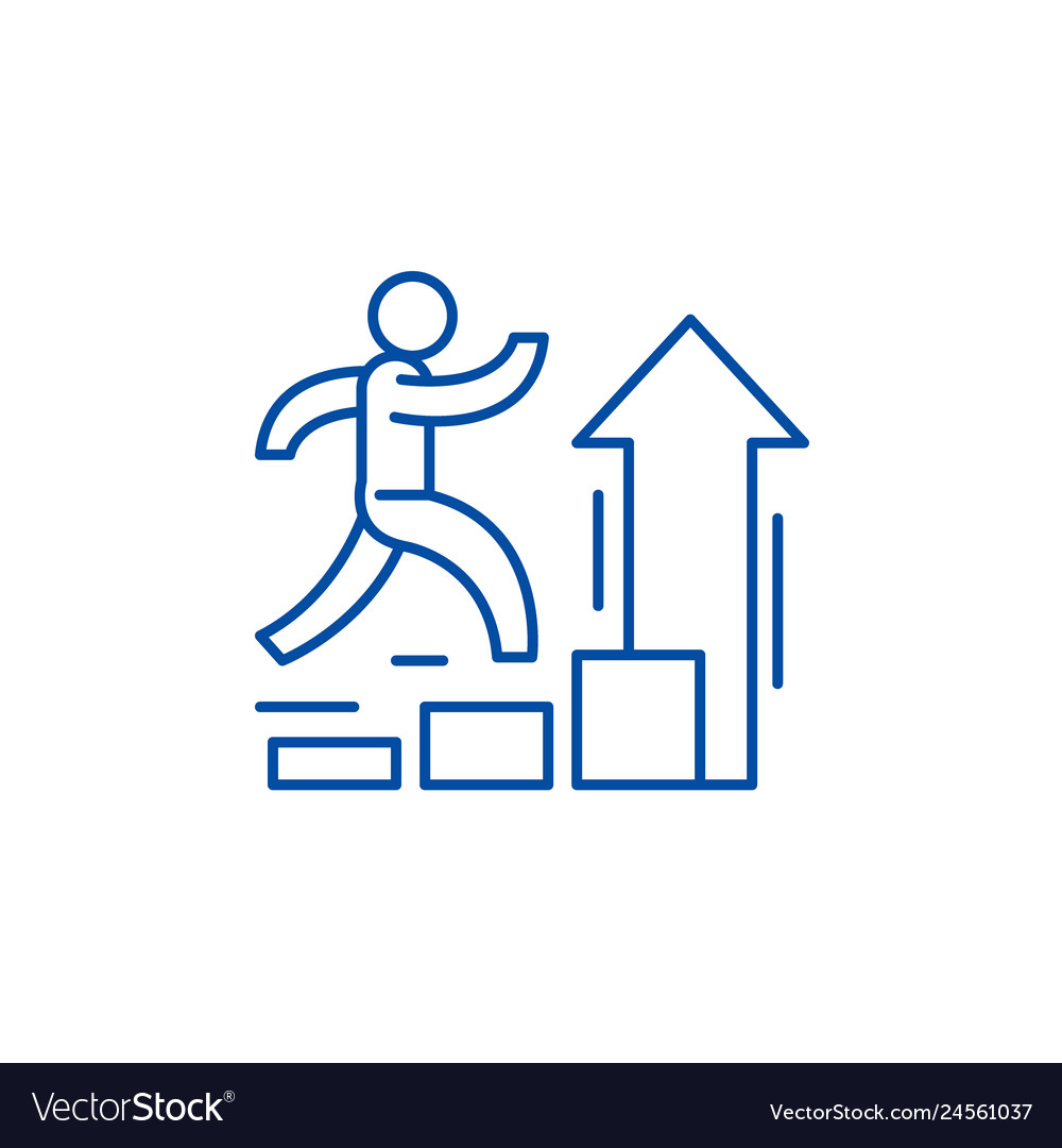 Personal improvement line icon concept personal Vector Image