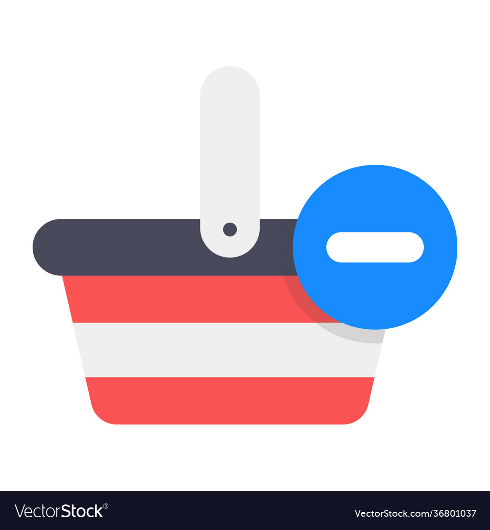 Remove from bucket Royalty Free Vector Image - VectorStock