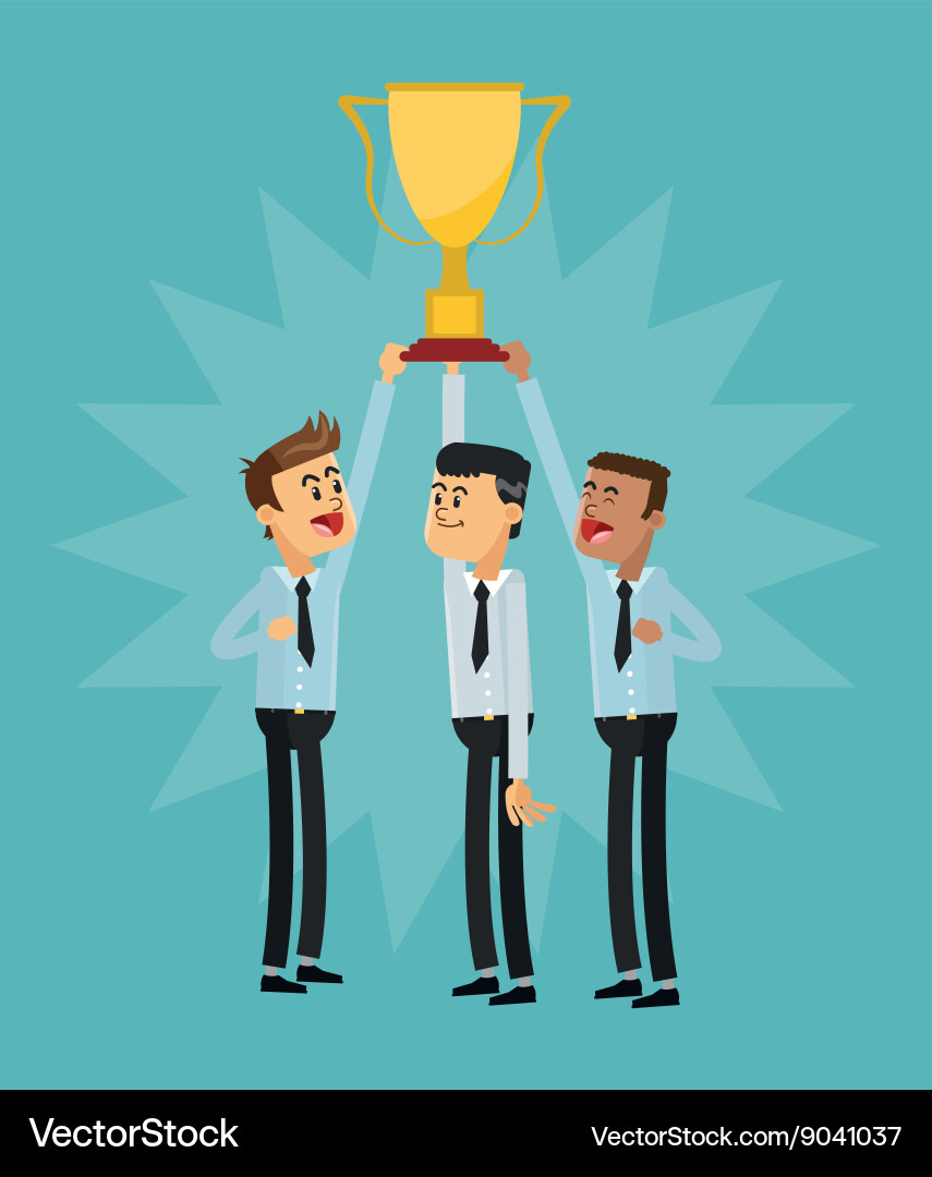 Winner design success icon colorful Royalty Free Vector