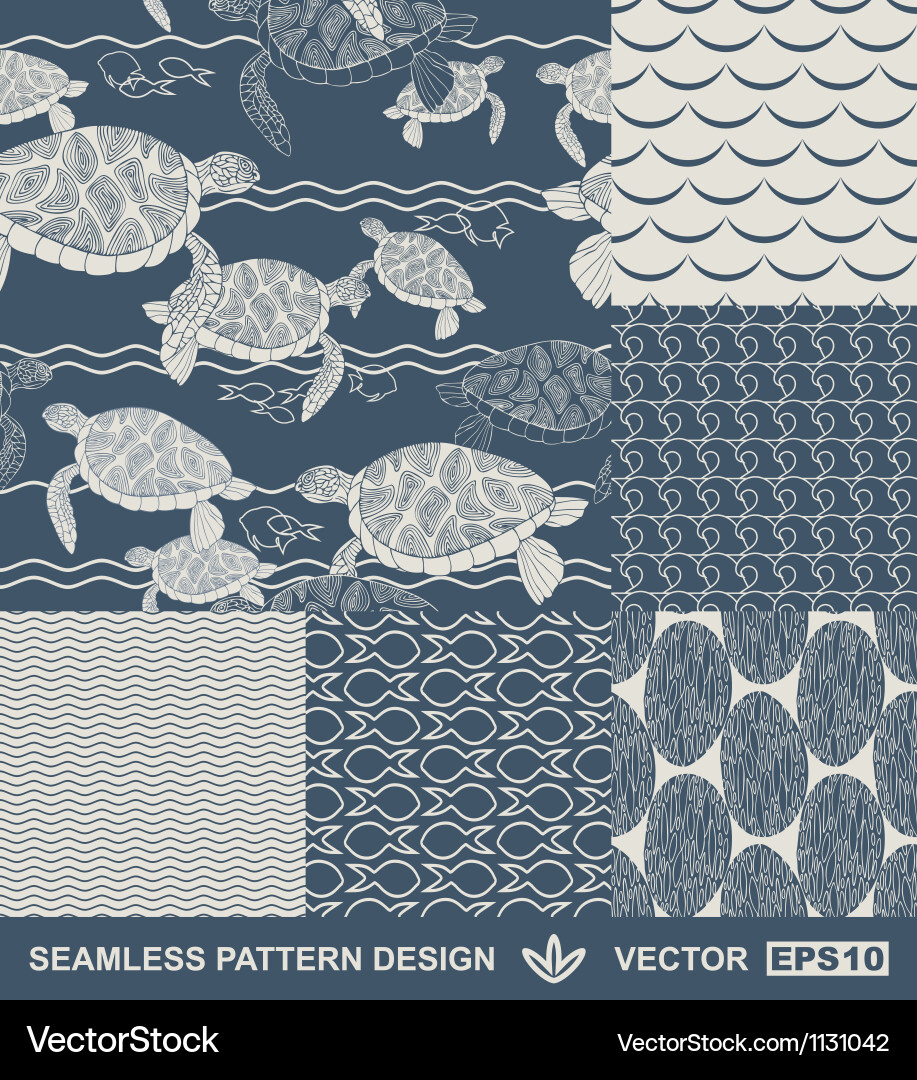 Abstract ocean backgrounds set sea and beach Vector Image