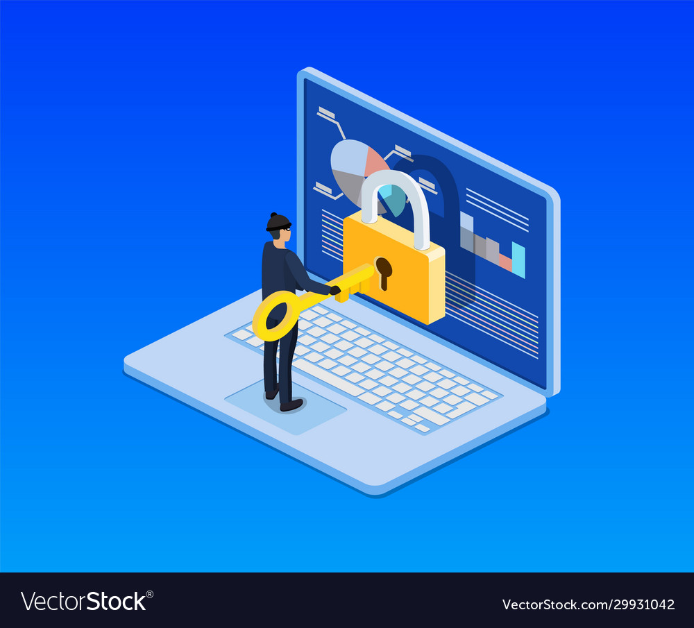 Concept hacking Royalty Free Vector Image - VectorStock