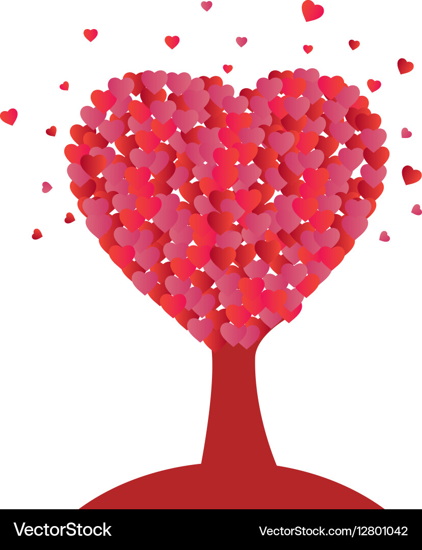 Heart love card decoration Royalty Free Vector Image