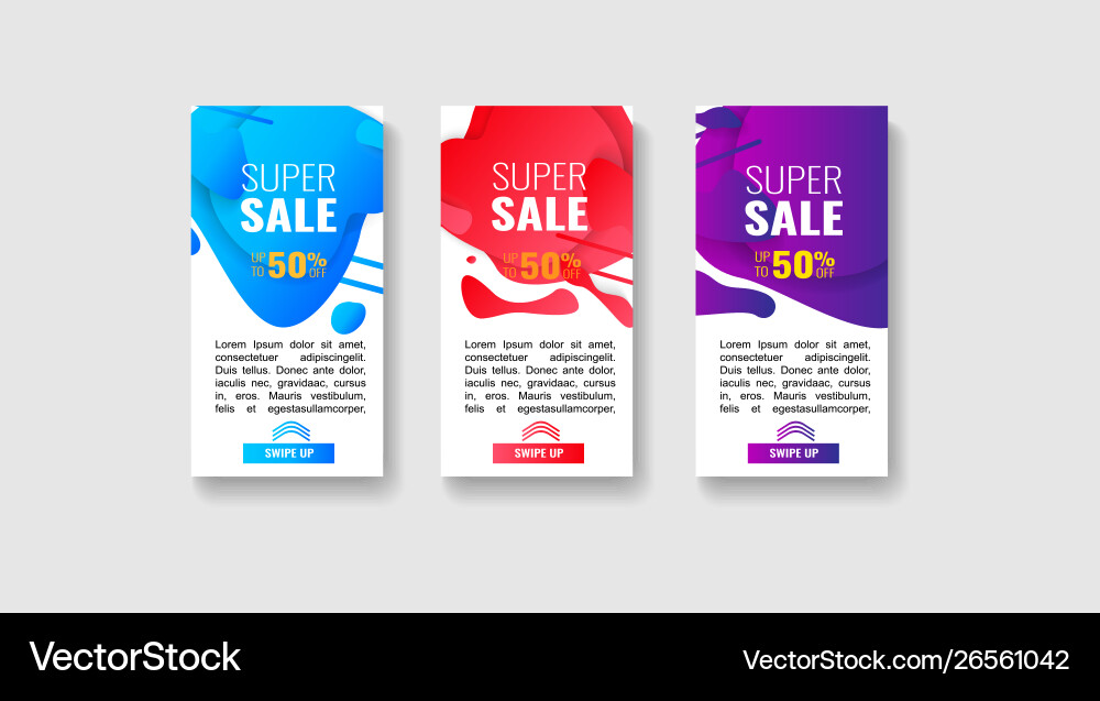 Mobile banners template design big sale Royalty Free Vector
