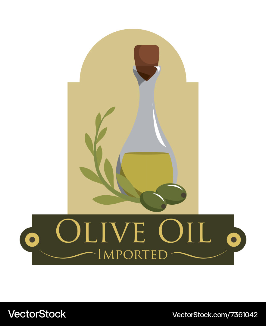 Olive oil design Royalty Free Vector Image - VectorStock