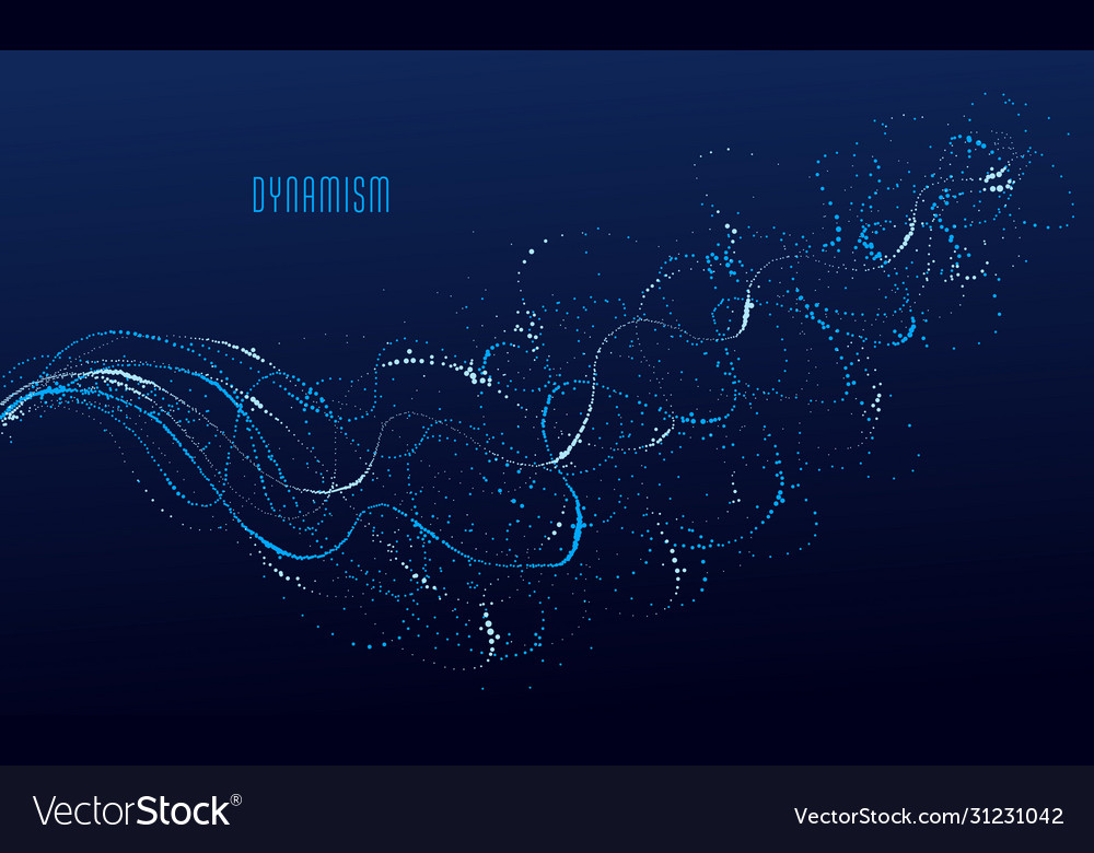 Particle Flow Array Colorful Abstract Background Vector Image