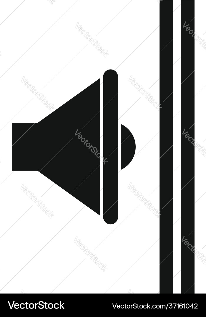 Sound absorbing wall icon simple style Royalty Free Vector