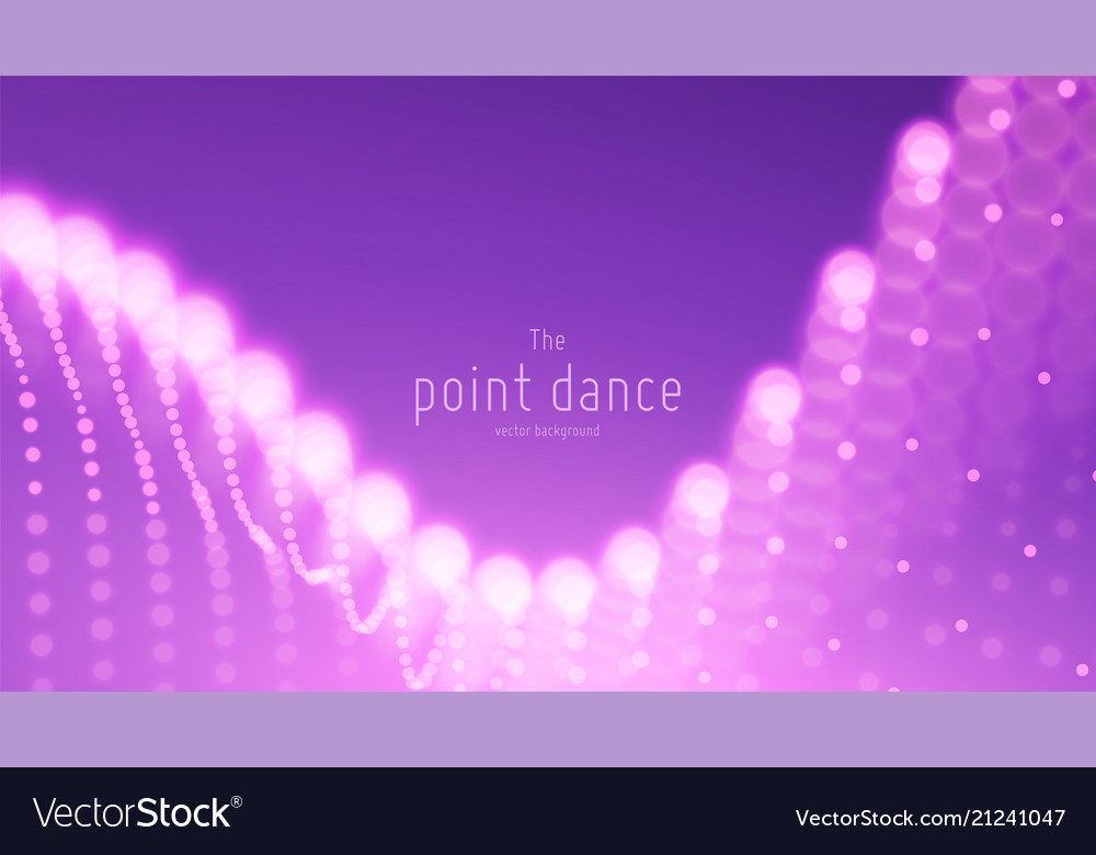Abstract violet particle wave points array Vector Image