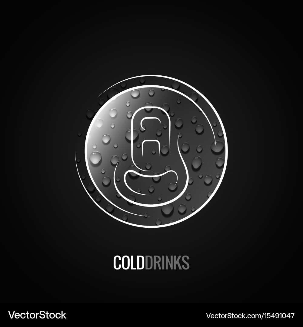 Aluminum can drink logo background Royalty Free Vector Image