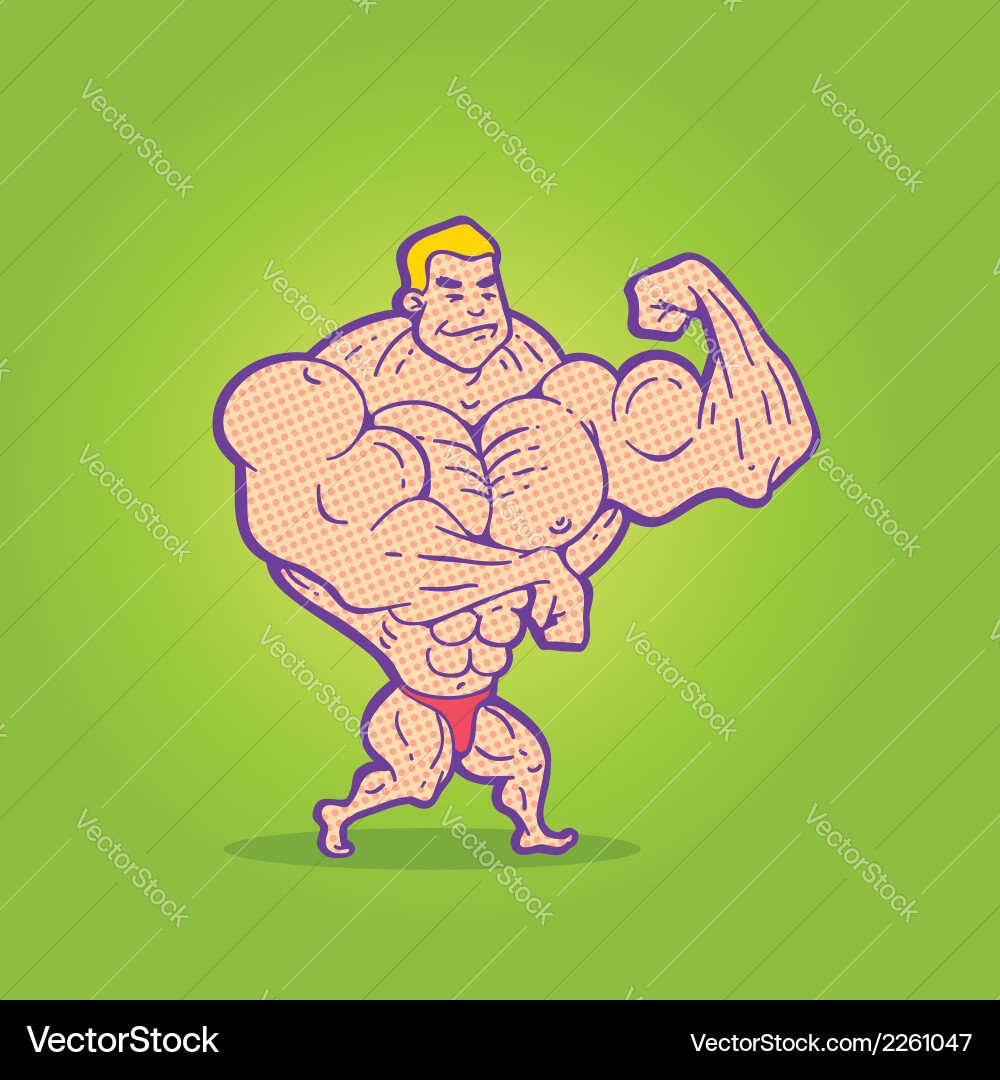 Bodybuilder Royalty Free Vector Image - VectorStock