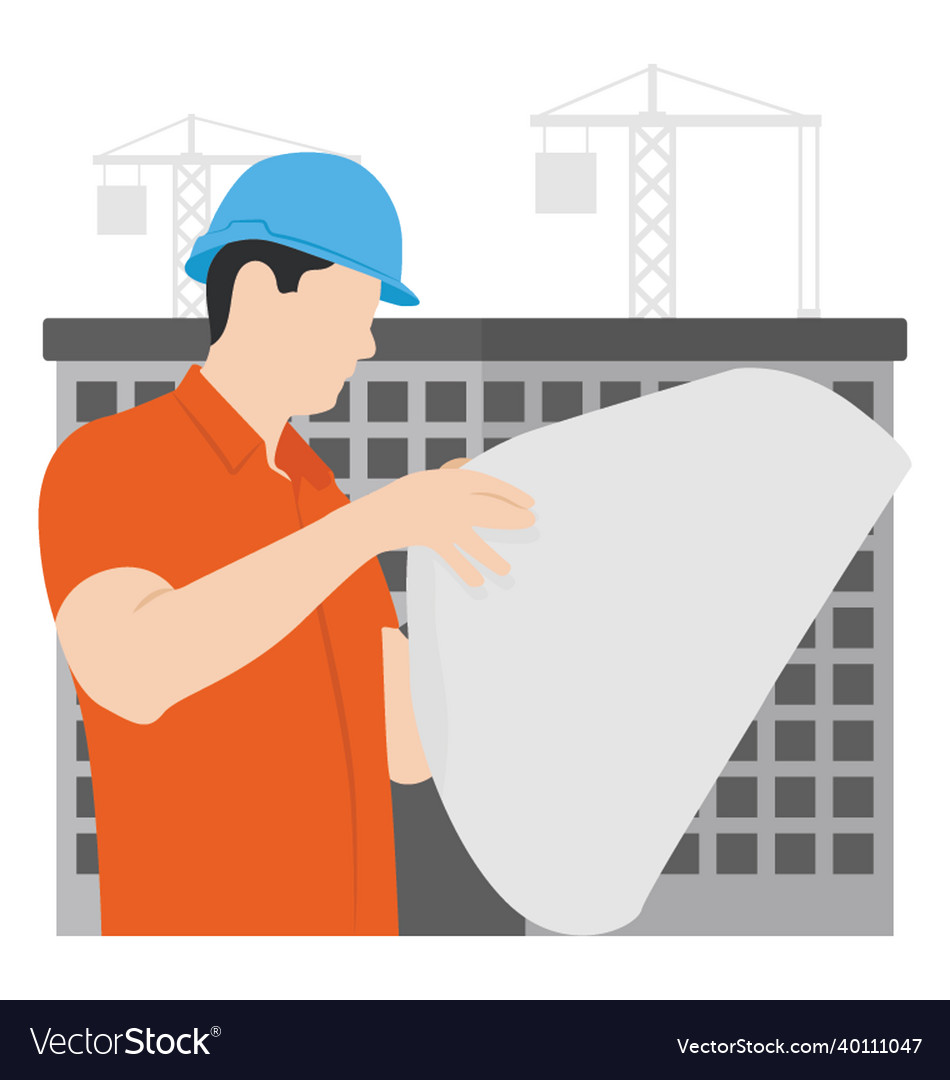 Construction foreman Royalty Free Vector Image