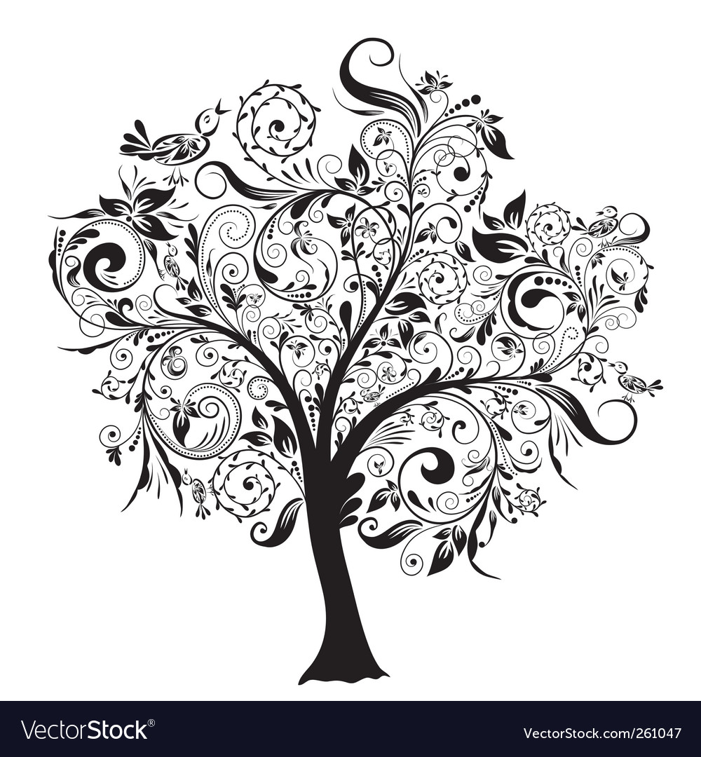 Decorative tree Royalty Free Vector Image - VectorStock