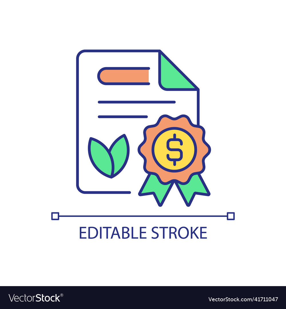 Grant for environmentally friendly program Vector Image