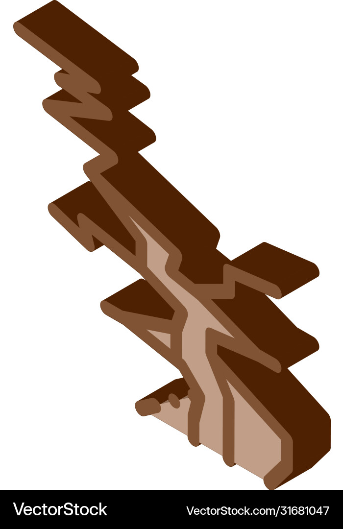Ground fault earthquakes icon Royalty Free Vector Image