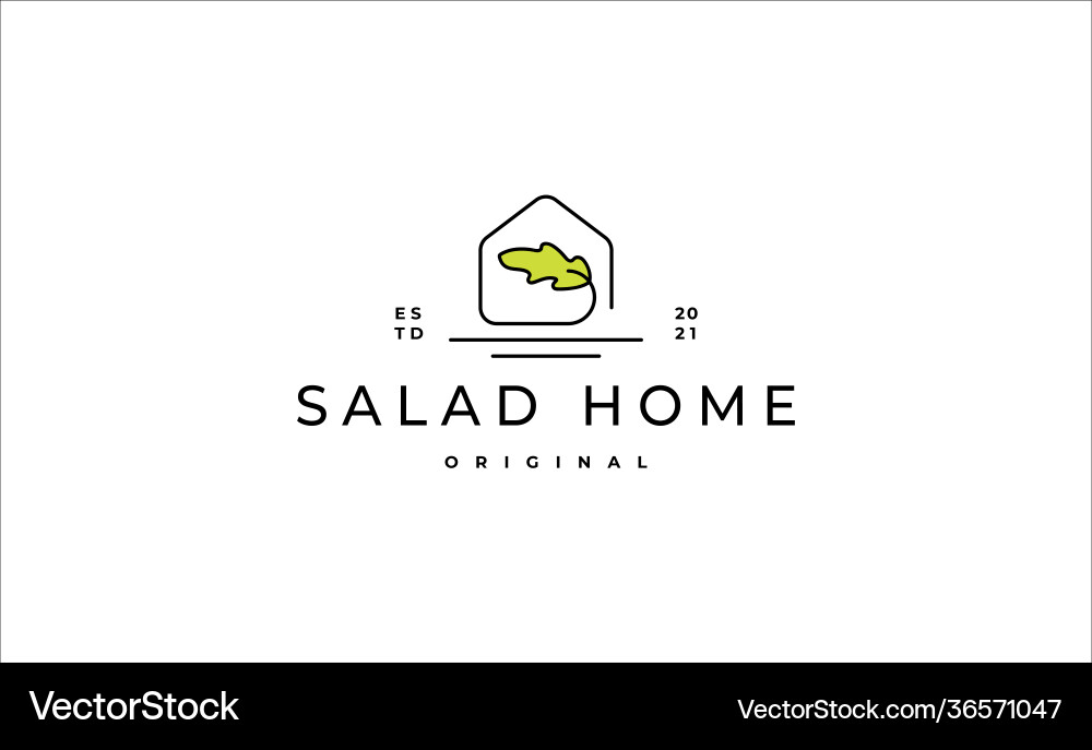 Home made salad logo design icon Royalty Free Vector Image