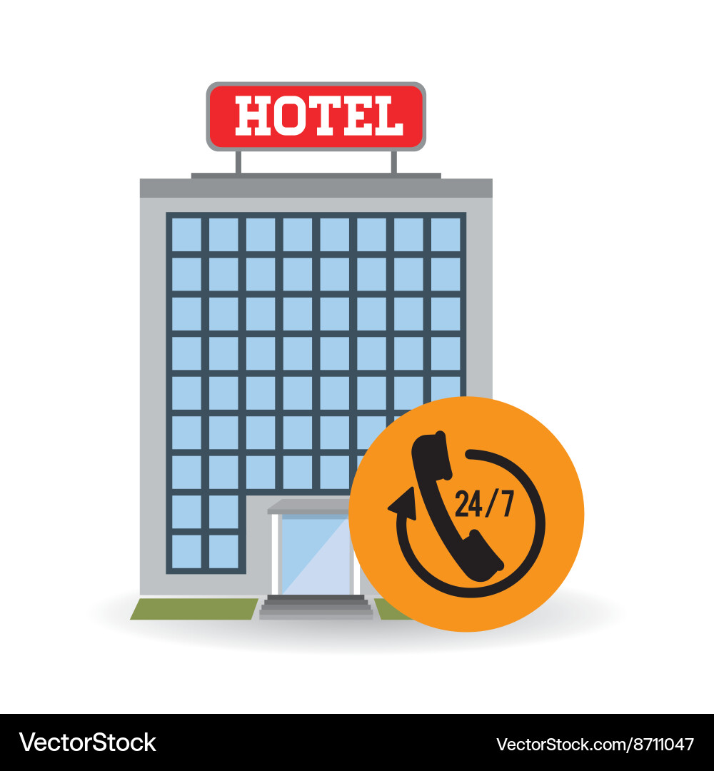 Hotel design service icon travel concept Vector Image