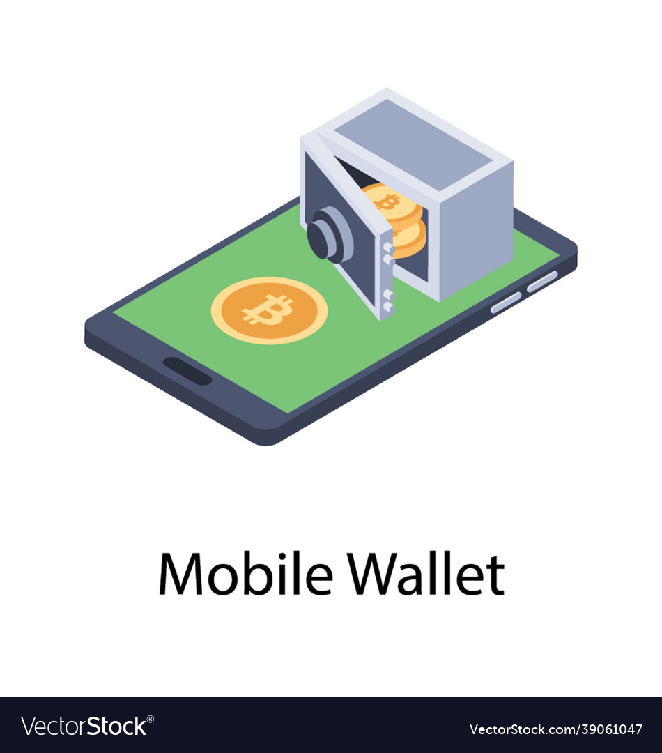 Mobile wallet Royalty Free Vector Image - VectorStock