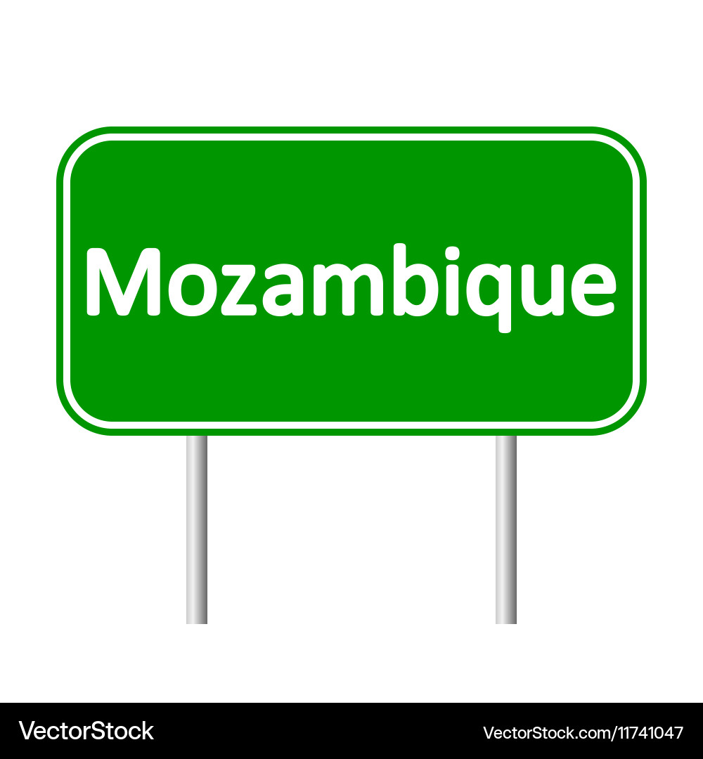 Mozambique road sign Royalty Free Vector Image