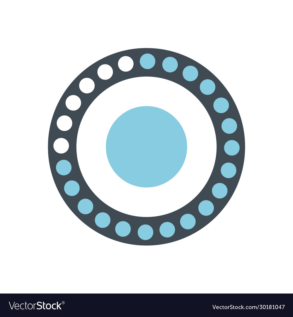 Pointed loading circle flat style icon Royalty Free Vector