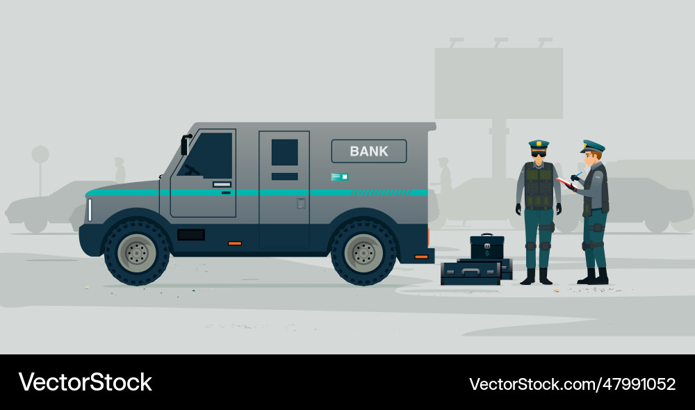 Bank transport vehicle Royalty Free Vector Image