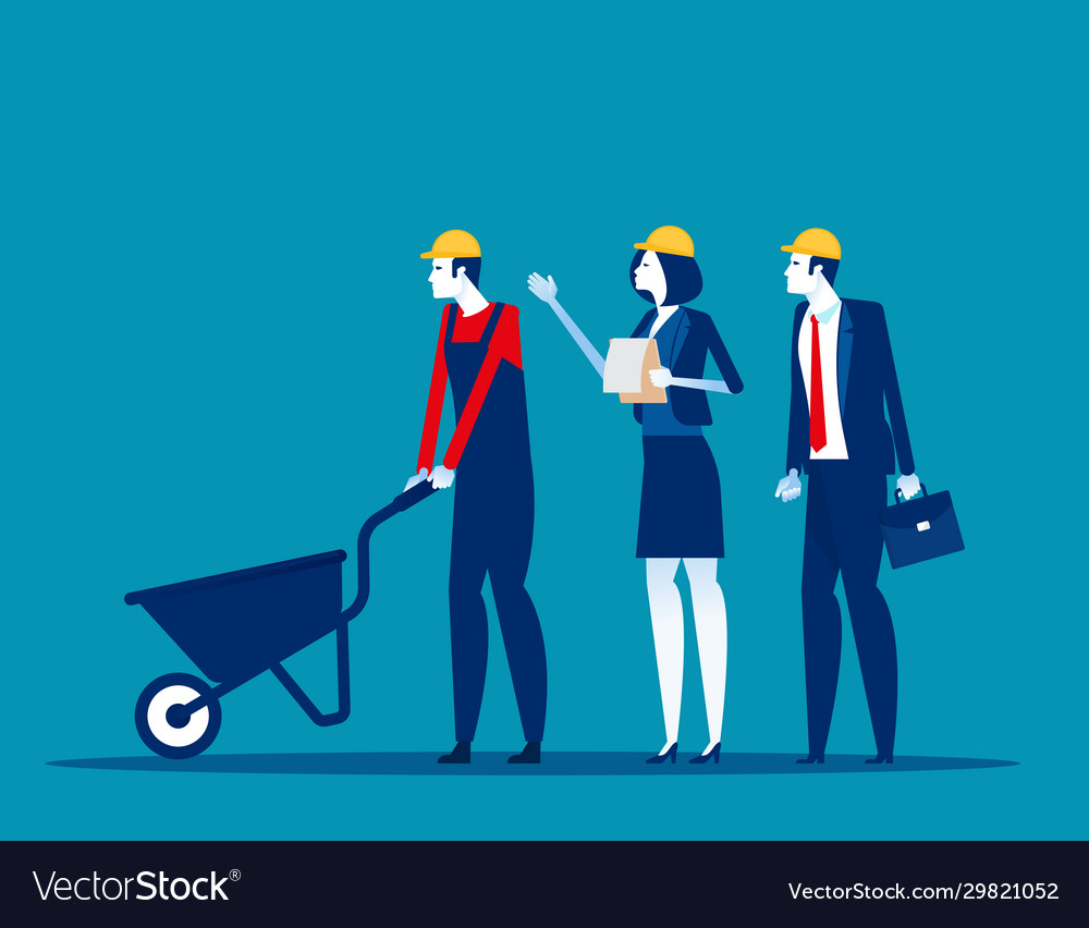 Construction workers concept workers Royalty Free Vector