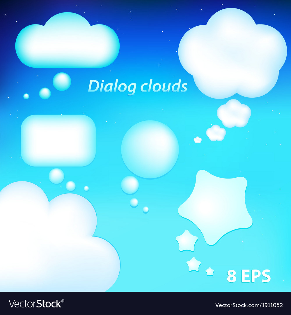 Dialog clouds Royalty Free Vector Image - VectorStock