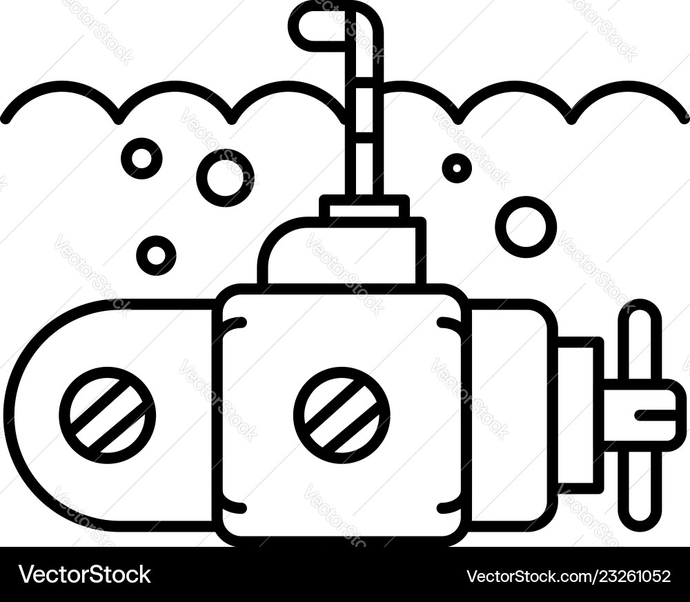 Guard submarine periscope icon outline style Vector Image