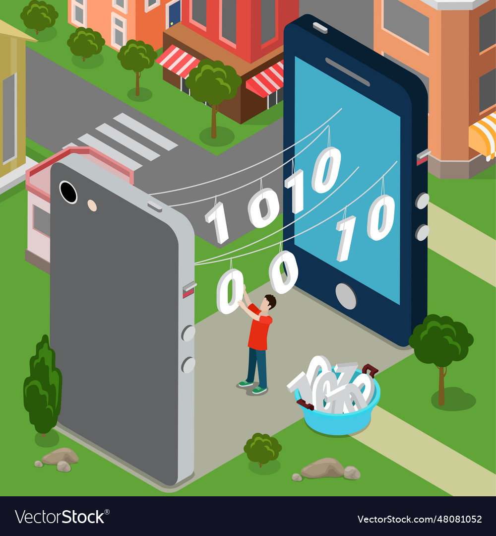 Information sharing communication data transfer Vector Image