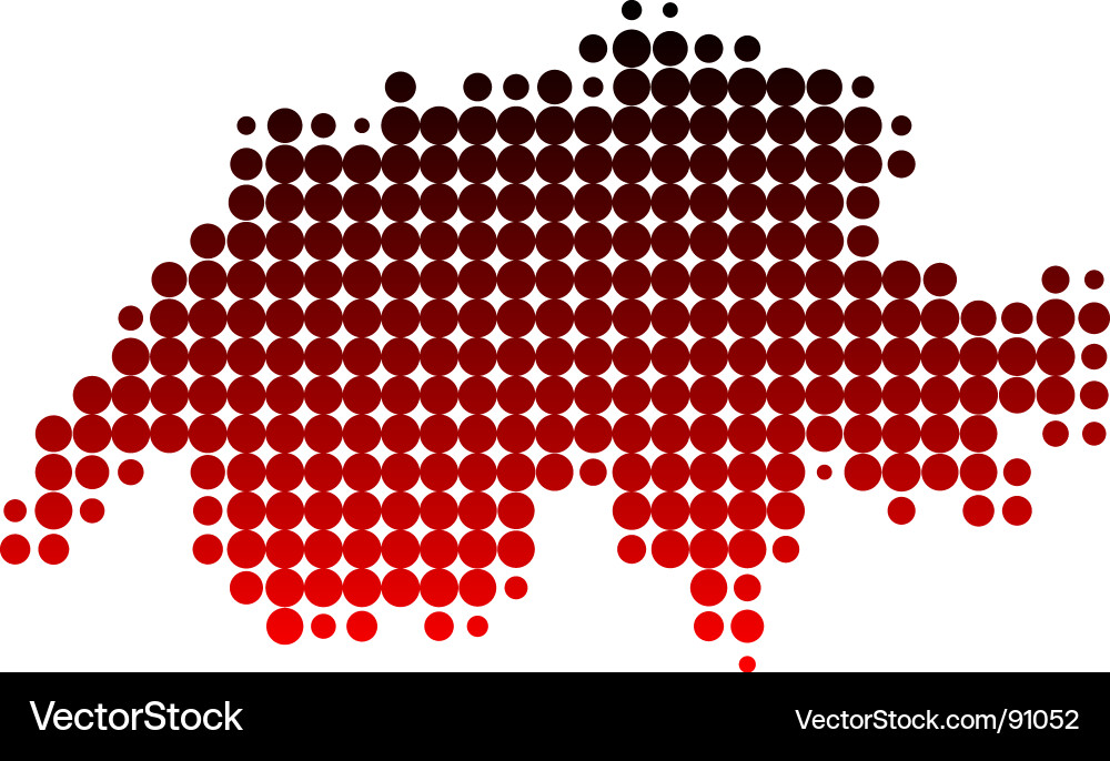 Map of switzerland Royalty Free Vector Image - VectorStock