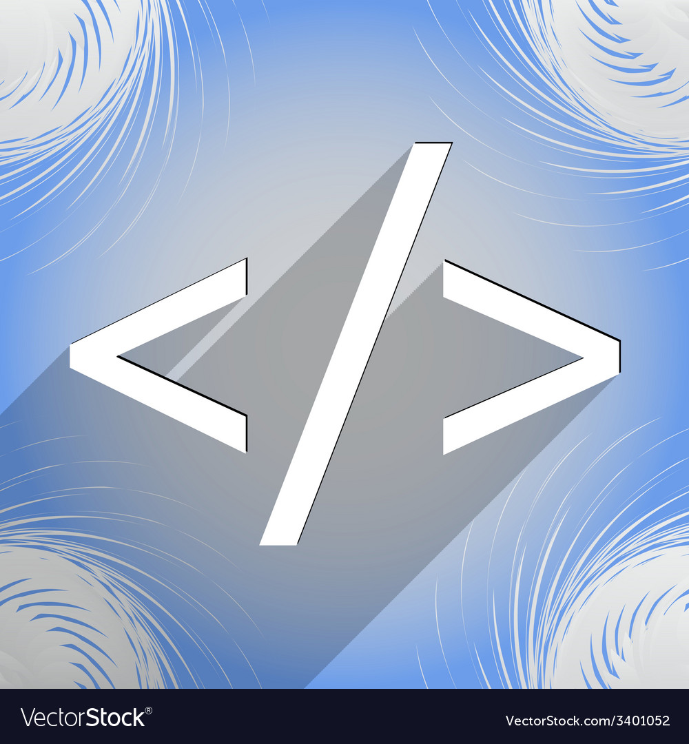 Programming Code Icon Symbol Flat Modern Web Vector Image