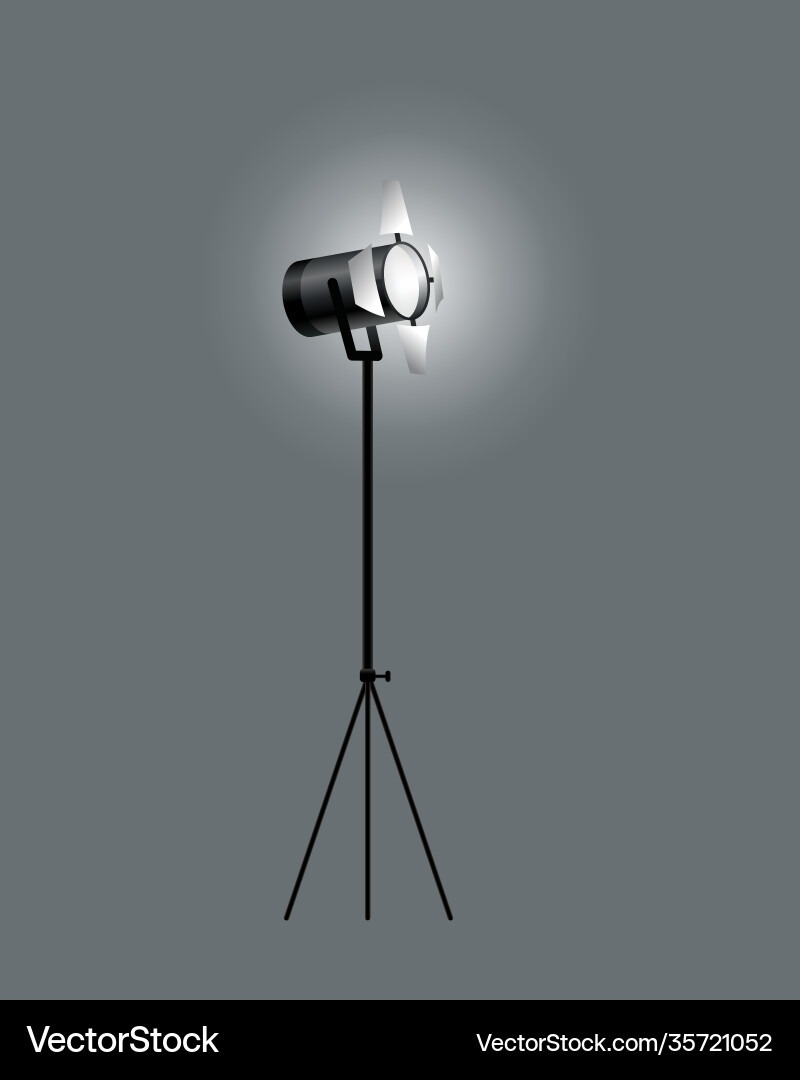 Realistic spotlights with gray background for show