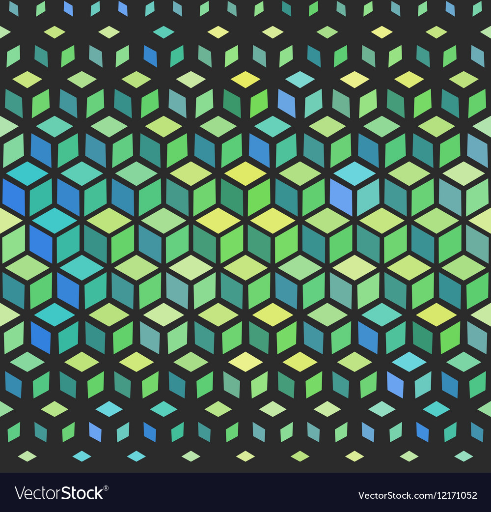 Seamless geometric outlined cube grid Royalty Free Vector