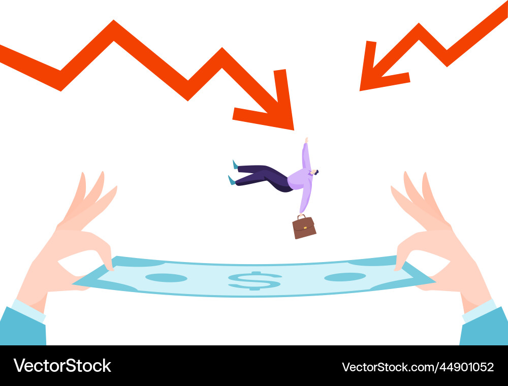 World economic crisis financial meltdown Vector Image
