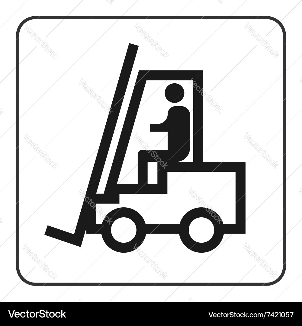 Forklift truck sign Royalty Free Vector Image - VectorStock