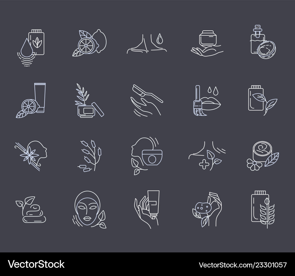 Icon and logo for natural cosmetics Royalty Free Vector