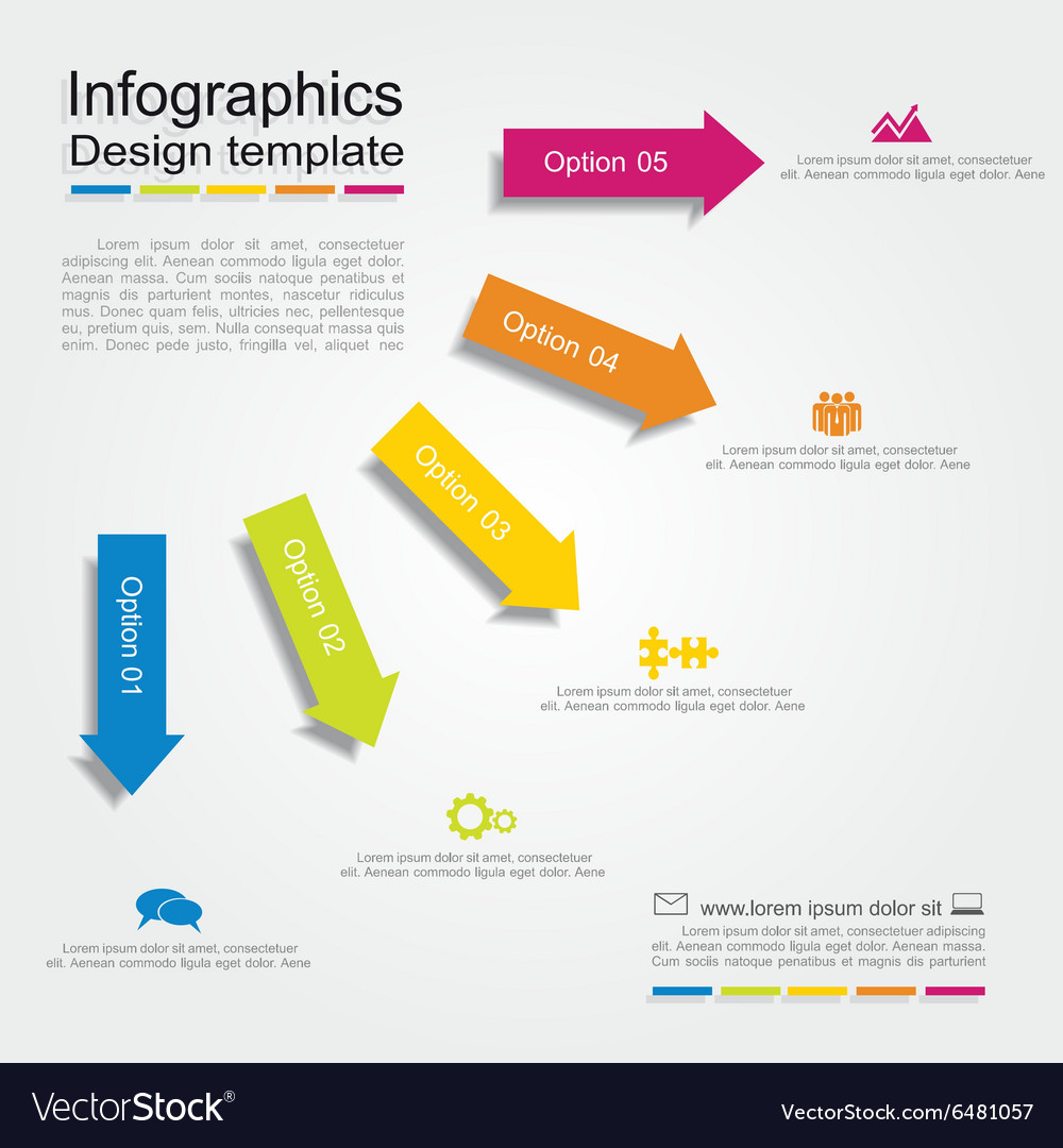 Infographic report template with place for your Vector Image