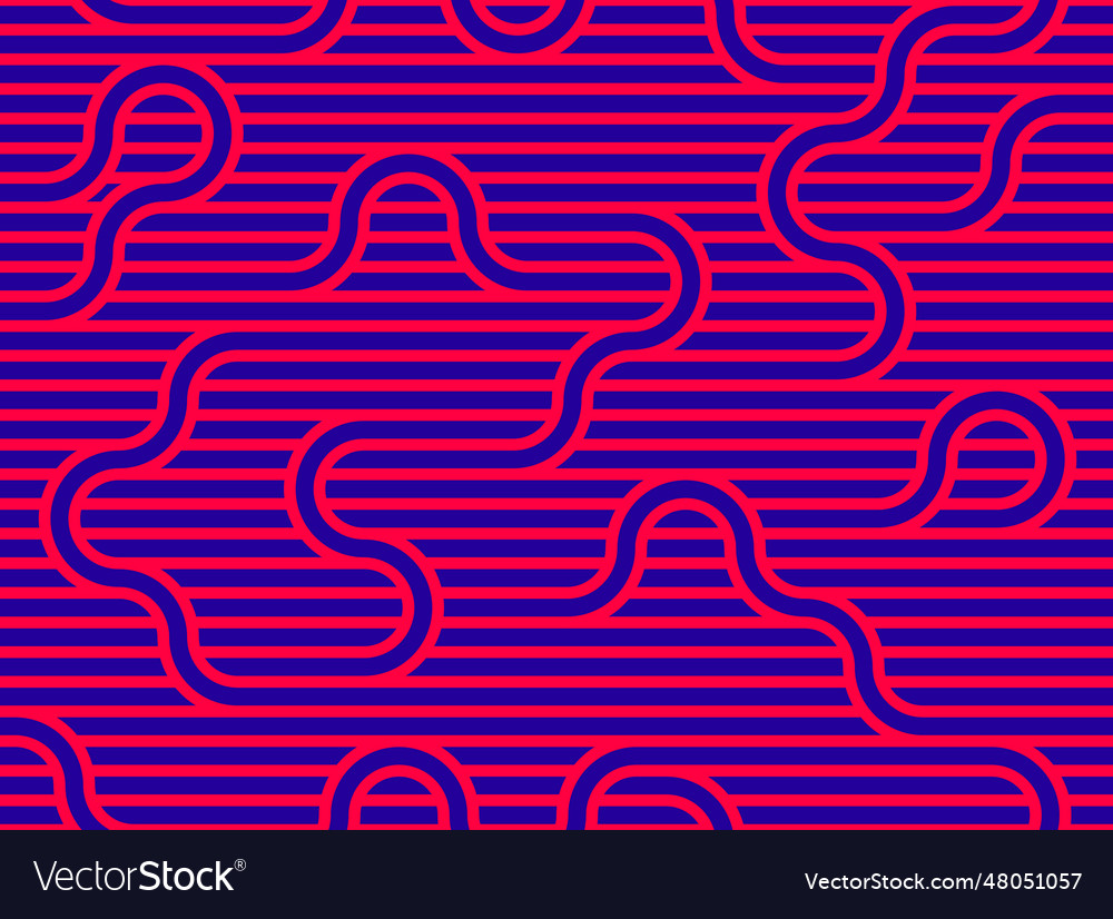 Seamless pattern with twisted lines linear tiling Vector Image