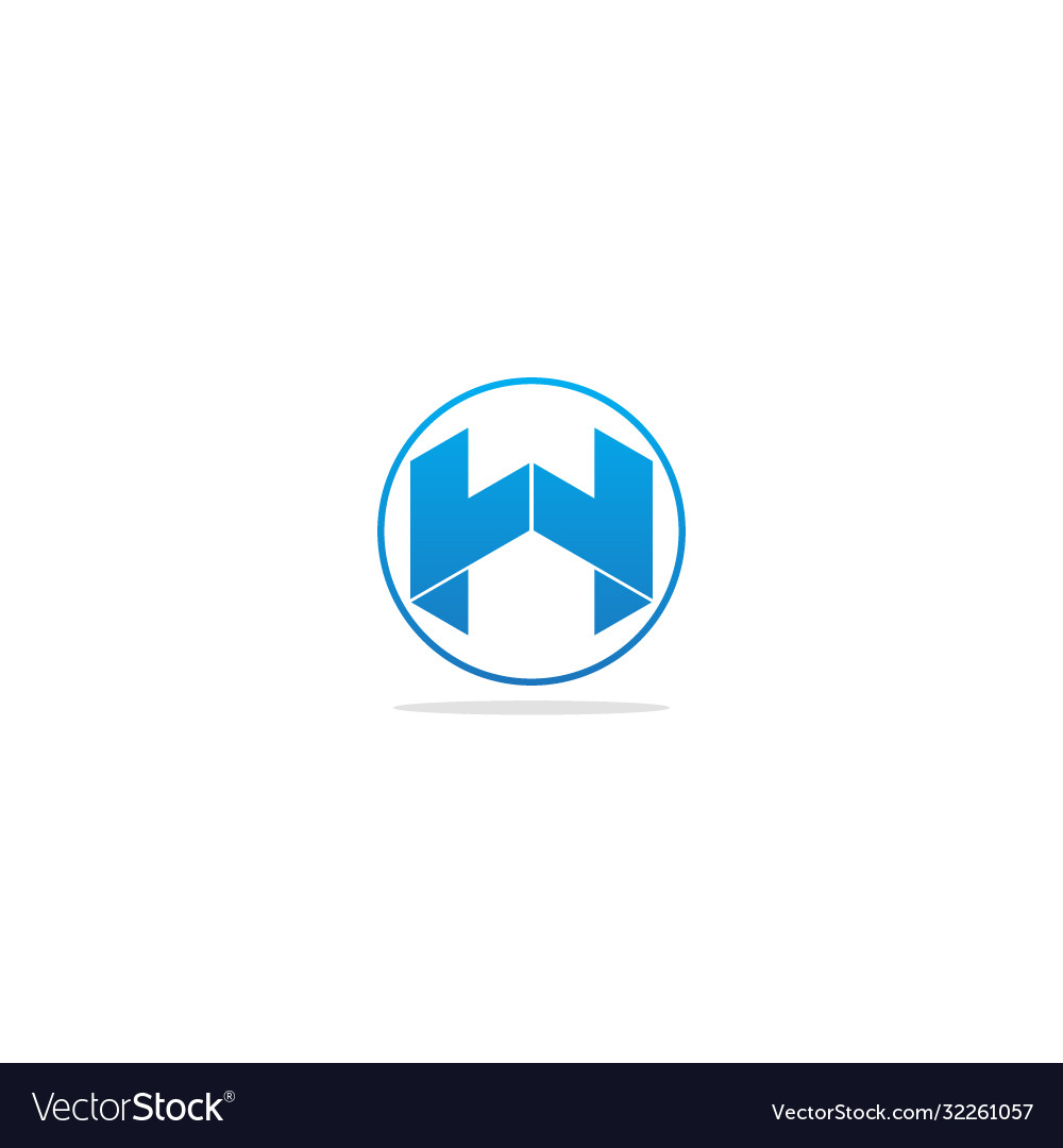 Shape round initial logo Royalty Free Vector Image