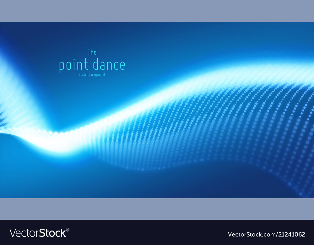 Abstract blue particle wave points array Vector Image