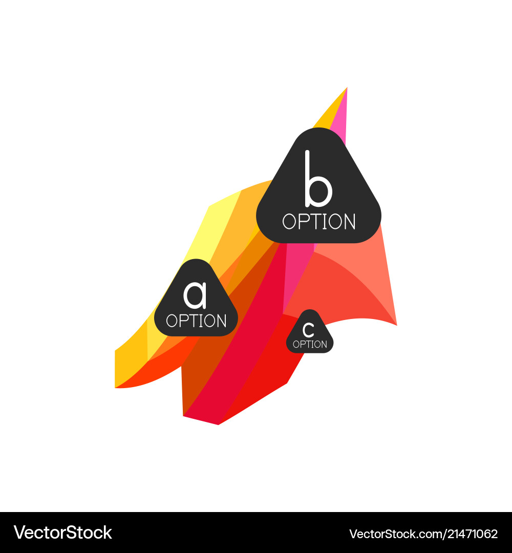 Abstract colorful geometric option infographics Vector Image